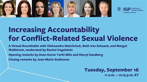 Increasing Accountability For Conflict Related Sexual Violence