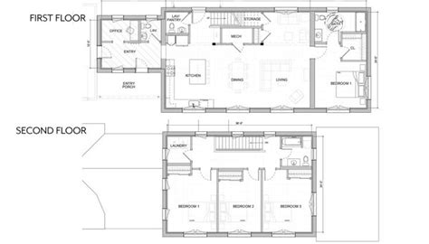 Two Floor Plans Showing The First And Second Floors With One Bedroom Two Floor Plans Showing The First And Second Floors With One Bedroom
