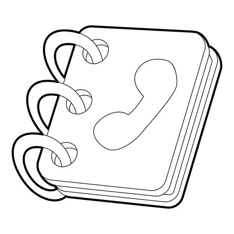 Notebook Icon Outline Style 15212285 Vector Art At Vecteezy