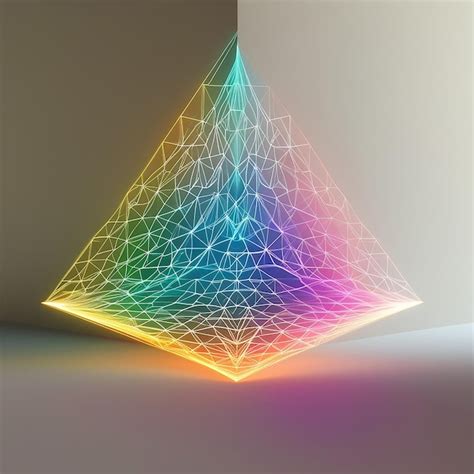 Minimalist Geometric Pattern Where Electricity Flows Through Interconnected Triangles Or