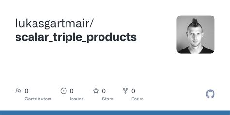 Github Lukasgartmairscalartripleproducts
