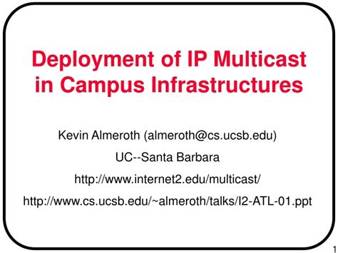 PPT Deployment Of IP Multicast In Campus Infrastructures PowerPoint Presentation ID