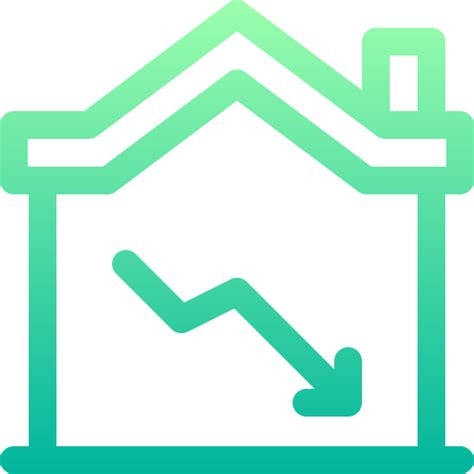 Decrease Basic Gradient Lineal Color Icon