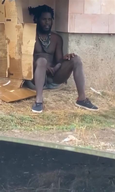 Black Homeless Guy Strokes His Dick Black Homeless Guy Strokes His Dick
