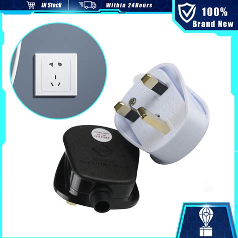 Uk 3 Pin Male Plug Ac Electrical Power Extension Adaptor With Fused