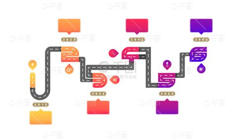 路线图网页ui 色彩斑斓的路线图 模板免费下载 Eps格式 1000像素 编号69665053 千图网