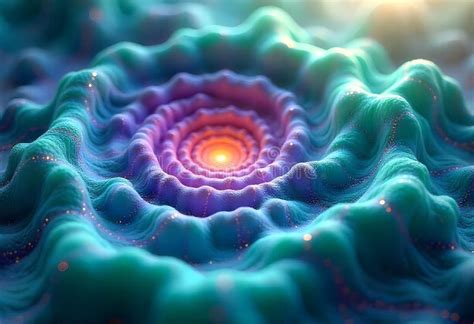 Swirling Colors Create A Mesmerizing Spiral Formation Emerging From The