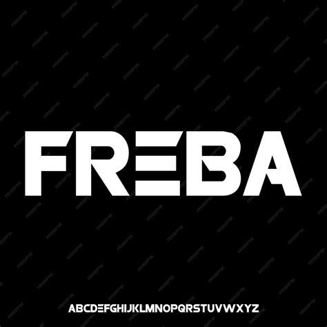 Premium Vector Bold Display Futuristic Alphabet Font Vector