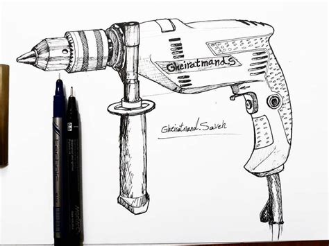 Draw Drill Technical Pen Drawings Drill