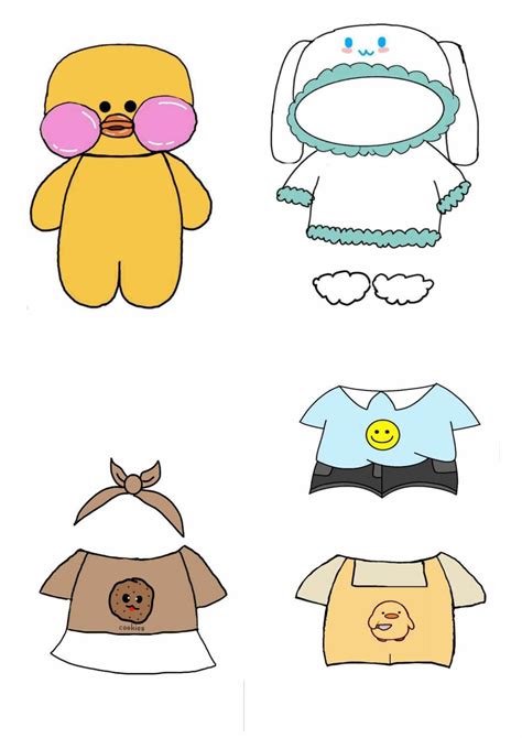 Раскраски Уточка лалафанфан с одеждой 38 шт скачать или распечатать бесплатно 1906