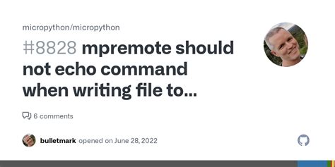 Mpremote Should Not Echo Command When Writing File To Stdout · Issue