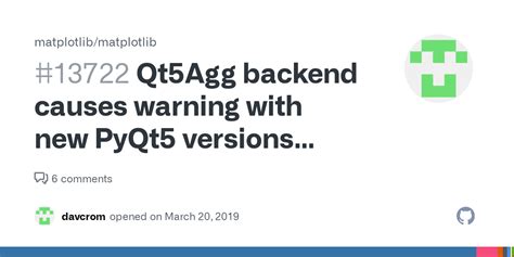 Qt5agg Backend Causes Warning With New Pyqt5 Versions Linuxubuntu · Issue 13722 · Matplotlib