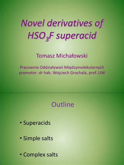 Superacid Salts Pdf Ph Sulfuric Acid