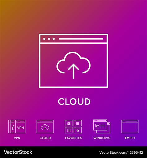 Set Of Minimal Browser Developing App And Coding Vector Image