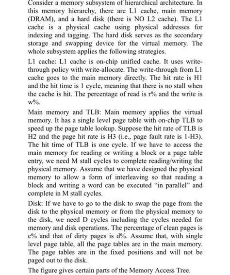 Consider A Memory Subsystem Of Hierarchical