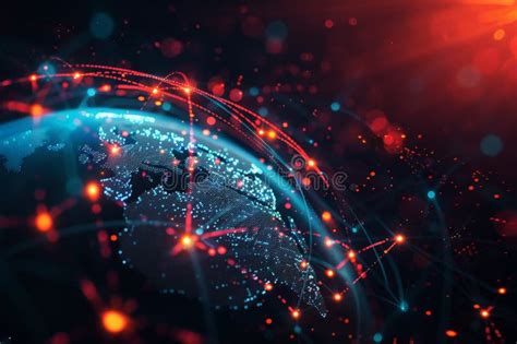 Globalization In The Digital Data Network Global Network Connection Concept Abstract Concept