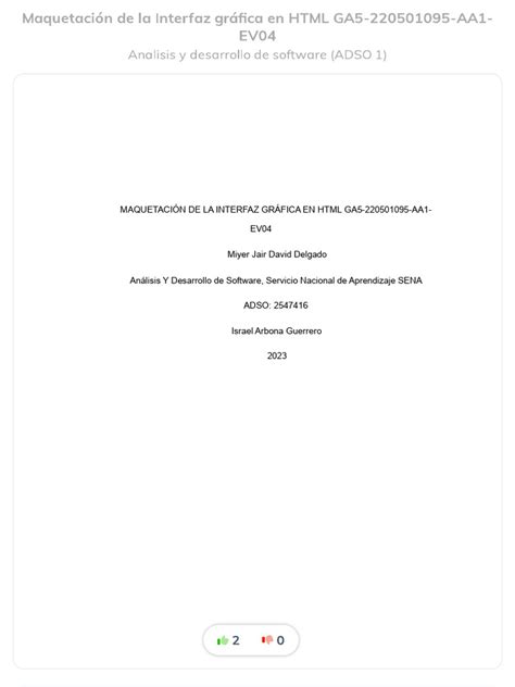 Maquetacion De La Interfaz Grafica En Html Ga5 220501095 Aa1 Ev04