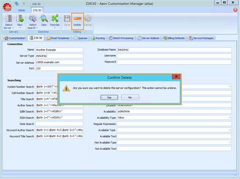 configuring z39 50 servers and searches atlas systems