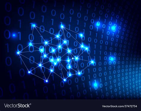 Graphics Design Digital Circuit With Binary Coded Vector Image