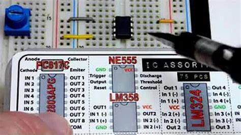 How To Wire Up 555 Timer As A Schmitt Trigger Inverter Circuit With Trimpot For Learning Electronics