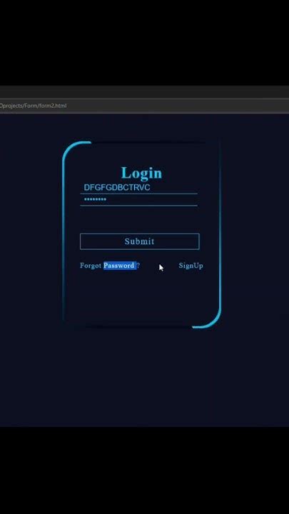 Glowing Login Form Html Css Project Codefromscratch Codingproject Coding Webdevelopment