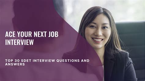 Top 30 Sdet Interview Questions And Detailed Answers To Ace Your Next Job