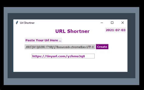 Url Shortner Python With Tkinter