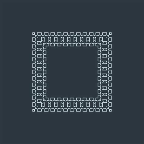Premium Vector Abstract Art Decorative Square Ornamental Pattern Frame