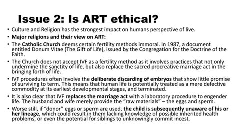 Ethical Issues In Assisted Reproduction Pptx
