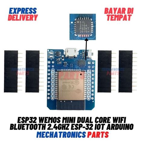 ESP32 Wemos Mini Dual Core Wifi Bluetooth 2 4GHz ESP 32 IoT Arduino 5751 Lazada Indonesia
