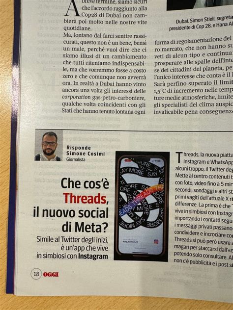Su Oggi In Edicola Simone Cosimi