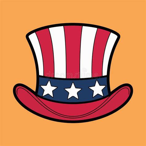 Uncle Sam Hat Clipart Patriotic 4th Of July Stock Vector Illustration