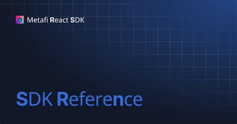 Sdk Reference Metafi React Sdk
