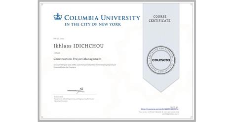 Ikhlass Idichchou On Linkedin Completion Certificate For Construction