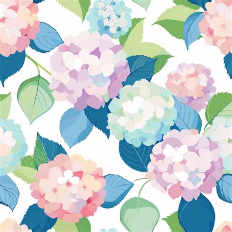 Seamless Hydrangea Vectors And Illustrations For Free Download Freepik
