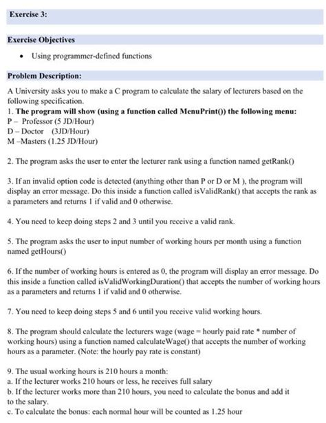 Solved Exercise 3 Exercise Objectives • Using