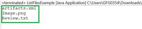 how to list all files in a directory in java geeksforgeeks