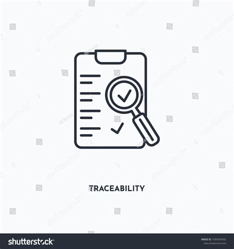 Traceability Outline Icon Simple Linear Element Stock Vector Royalty Free 1569345955