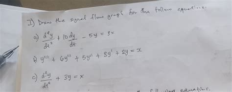 Solved 1 Draw The Signal Flow Graph For The Follow Chegg Com