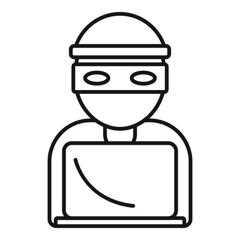 Hacker Icon Outline Style 14547187 Vector Art At Vecteezy