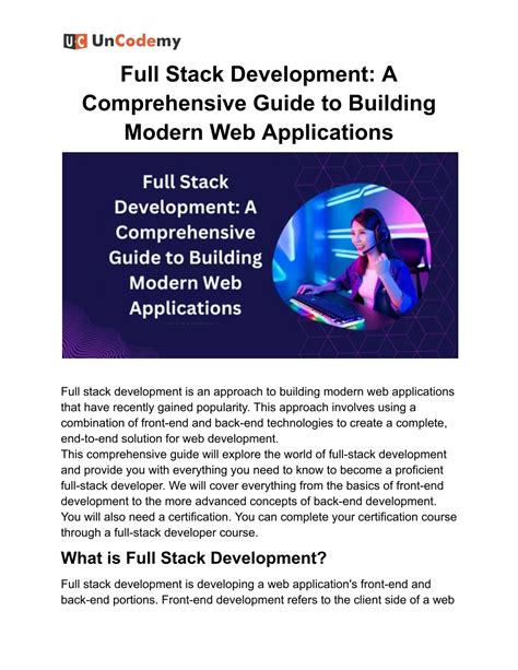 Ppt Full Stack Development Guide To Building Modern Web
