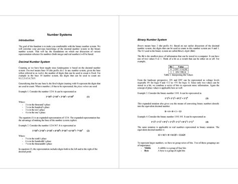 More Reading Numbering System 2 Number Systems Introduction Binary Number System Studocu
