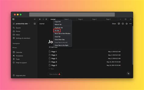 How To Pin Tabs In Notion Notion Tour