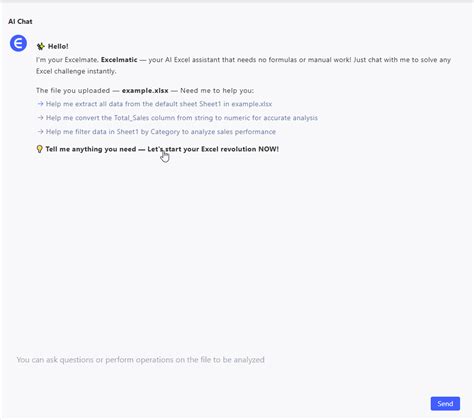 From Data To Chart In 10 Seconds Using Excelmatic To Create Charts With Ai Excelmatic