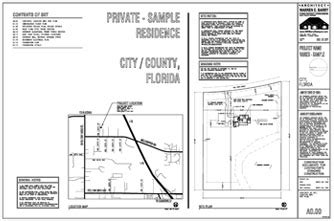 Architectural Construction Documents Cover Sheet Florida Architect