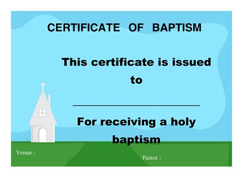 Baptism Certificate Template Spark Premium Template Template Spark