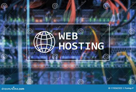 Web Hosting Providing Storage Space And Access For Websites Stock