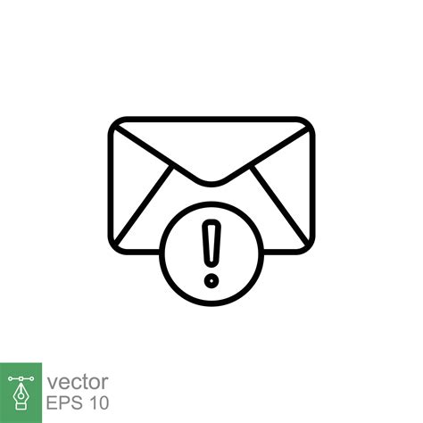Warning Alert Message Icon Simple Line Style For Web Template And App