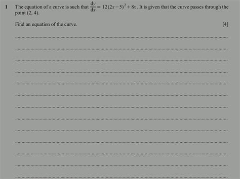 The Equation Of A Curve Is Such That Studyx