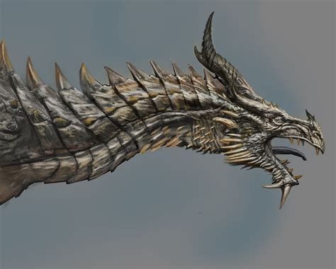 Skyrim Paarthurnax Drawing